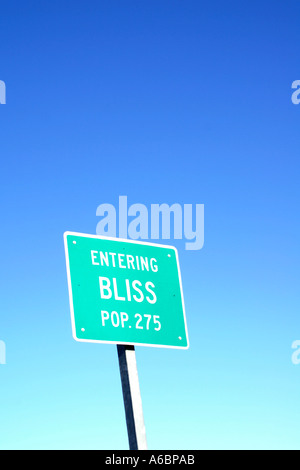 Bliss Idaho town sign Stock Photo - Alamy