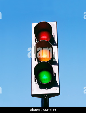 Red Amber Green traffic light Stock Photo - Alamy