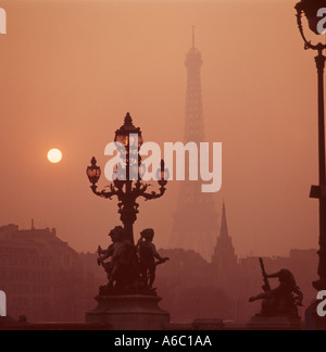 Alexandre III bridge and Eiffel Tower in Paris, France Stock Photo - Alamy