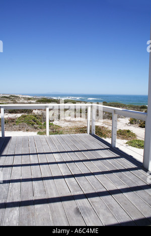 White balustrade with ocean blue background, Mediterranean colors Stock ...