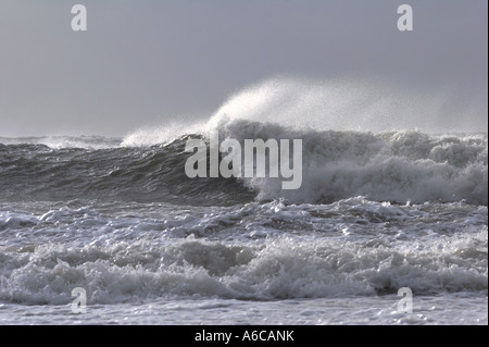 Stormy winter sea with high waves and wind Stock Photo - Alamy