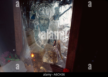 Shop-window shrine, Athens, Greece Stock Photo - Alamy