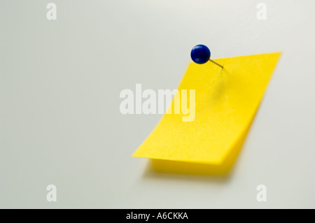 Small yellow paper to write Note Stock Photo - Alamy