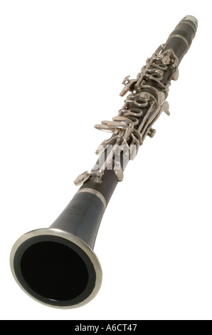 Close-up of a clarinet, a typical wind instrument used in bands, on ...