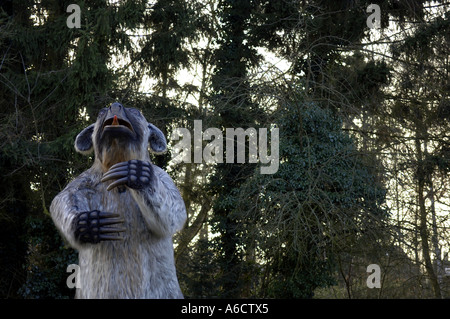 prehistoric head face large furry claws animal megatherium ...