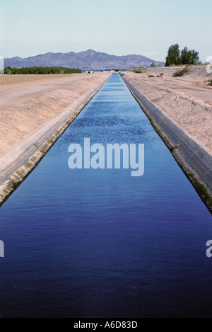 Irrigation Canal in Southern Arizona. Water supply chain from Colorado ...