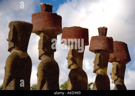 Chile, Easter Island, Moai Paro, Rapa Nui National Park, Te Pito Stock ...