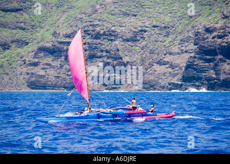 Outrigger Canoe Racing Kauai Hawaii Stock Photo - Alamy
