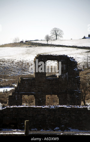 Facade of Cheesden Lumb Lower Mill in the Cheesden Valley landscape ...