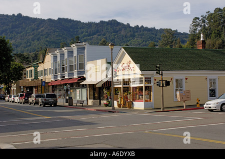 main street of larkspur california Stock Photo - Alamy