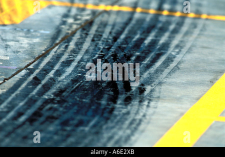 skid marks from a formula one pit stop Stock Photo - Alamy