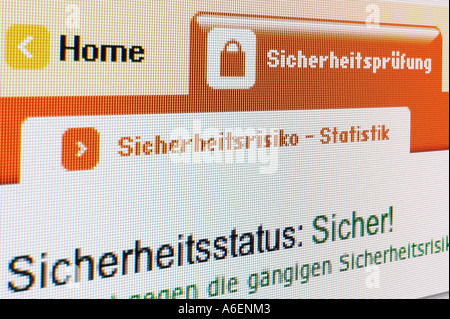 Screenshot Safety examination Safety status safe Stock Photo - Alamy