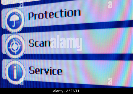 Screenshot Protection Scan Stock Photo - Alamy