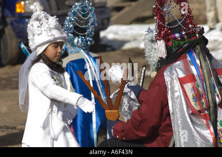 The Matachines dances preformed at Picuris Pueblo New Mexico Stock ...