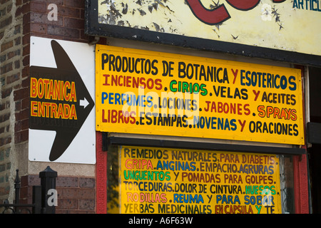 ILLINOIS Chicago Store for botanics and religious icons signs in ...
