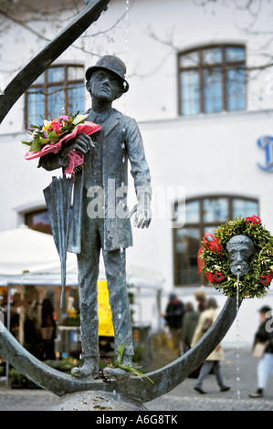 Karl Valentin statue, Viktualienmarkt, Munich, Bavaria, Germany Stock ...