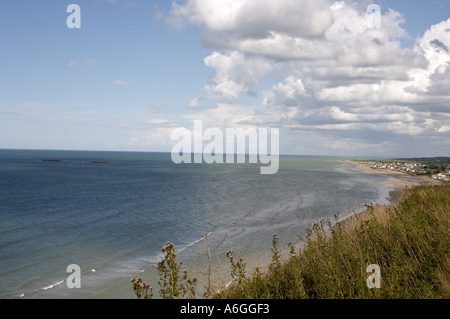 View of Ver sur Mer and La Riviere Normandy Normandie France Stock ...
