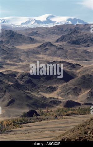 Mongun-Taiga Mount (3970 m) Kargy River’s valley The Tyva Republic ...