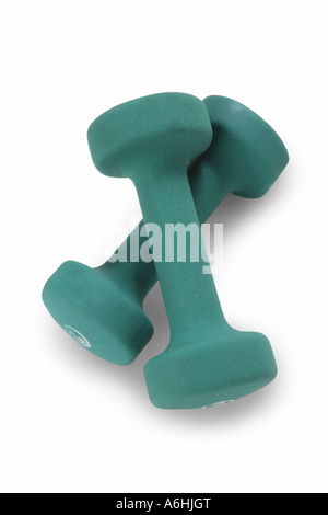 Weights cut out on white background Stock Photo - Alamy