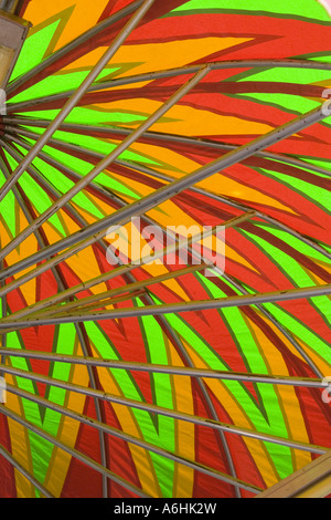 Bright patterns on umbrella carnival ride Stock Photo - Alamy