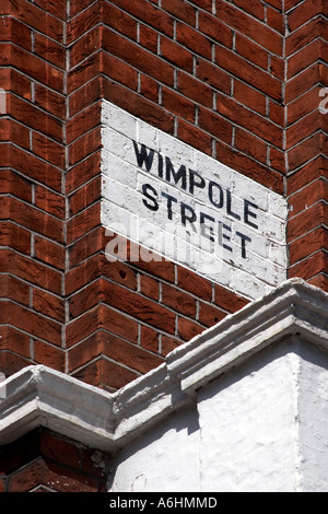 Wimpole Street sign London W1 England Stock Photo - Alamy