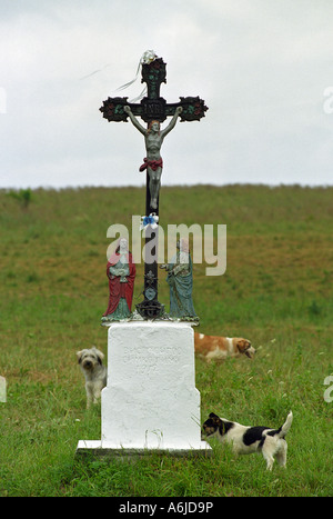 Figure of crucified Jesus Christ, Cisna, Poland Stock Photo - Alamy