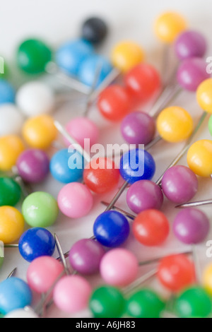 Multi Coloured map pins Stock Photo - Alamy