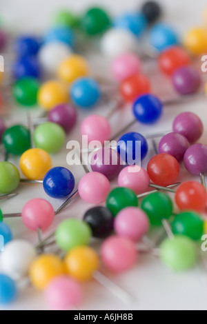 Multi Coloured map pins Stock Photo - Alamy