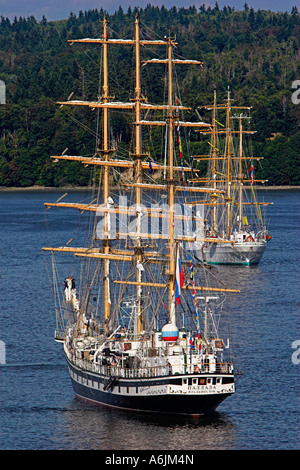 Vashon Island, Washington: Moored sailboat and pier in clearing fog on ...
