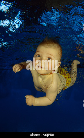 Babyswimming, Baby diving underwater in Pool and having fun, Baby water ...