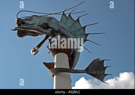 Sculpture of sea creature entitled The Leviathan at the Barbican ...