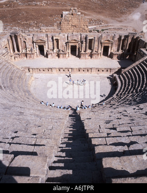 Children's school group, South Theatre Amphitheatre, Jerash, Irbid ...