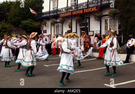Welsh Dance group outside the Town Hall in Cowbridge Stock Photo - Alamy