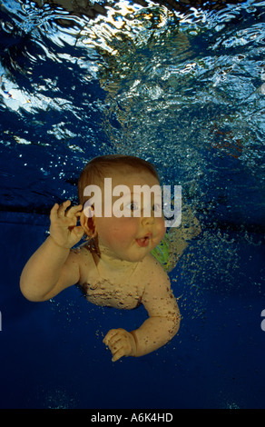 Babyswimming, Baby diving underwater in Pool and having fun, Baby water ...
