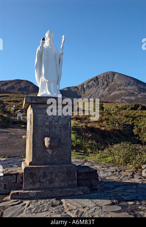 Statue of Saint Patrick at the base of Croagh Patrick mountain Stock ...