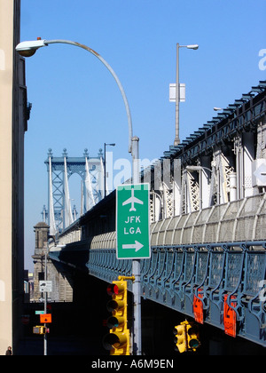 JFK LGA Sign with Arrow Pointing Toward Kennedy and Laguardia Airports ...