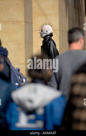 Hellraiser Pinhead. Famous costumed characters try to be photographed ...