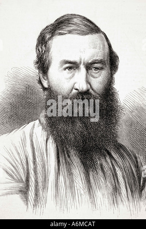 SIR SAMUEL BAKER English explorer in 1873 engraving Stock Photo - Alamy