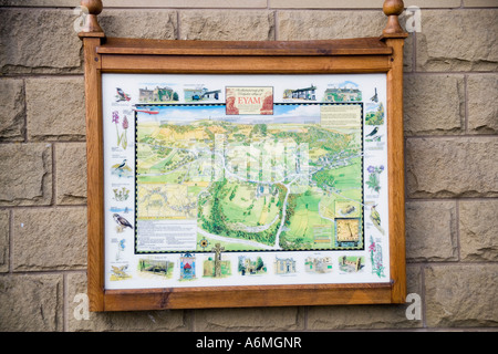 Map of Eyam, Derbyshire England Stock Photo - Alamy