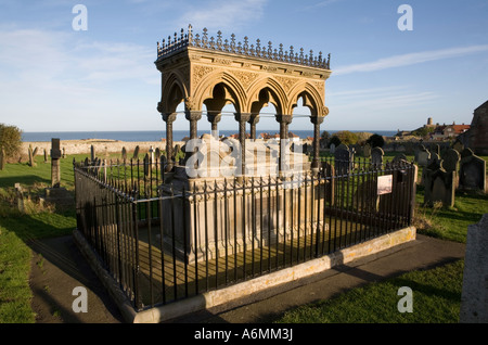 The Grace Darling memorial in St Aidan's Church graveyard in Bamburgh ...