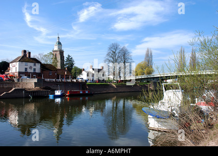Upton upon Severn, Bridge and Church 1904 Stock Photo - Alamy