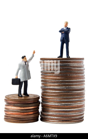 coins stack & business growth. businessman working at workplace Stock ...