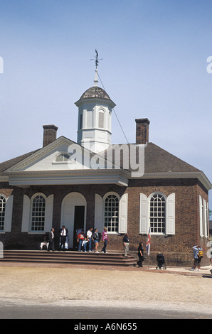 Courthouse, Market Square, Colonial Williamsburg, Virginia Stock Photo ...