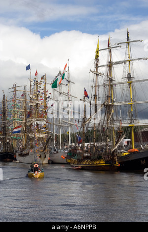 Tall Ships docked along the Newcastle Quayside Stock Photo - Alamy