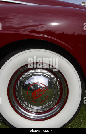 The white wall tires of a classic American car from the 1950's Stock ...