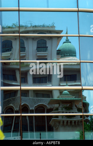 Reflection on glass building, India, Asia Stock Photo - Alamy