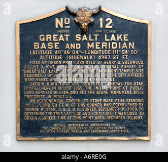 Great Salt Lake Base and Meridian Marker - Downtown Salt Lake City ...