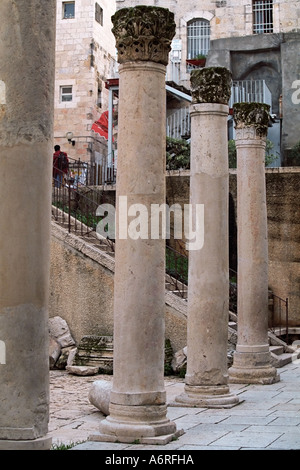 Jerusalem Israel. Roman columns in jewish quarter Stock Photo - Alamy