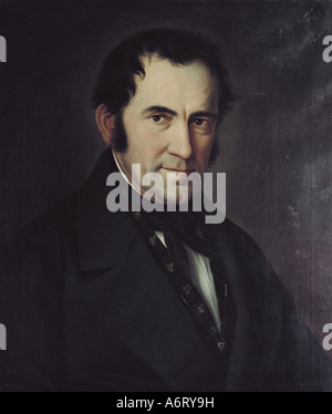 Silent Night composer Franz Xaver Gruber portrait on postcard showing ...