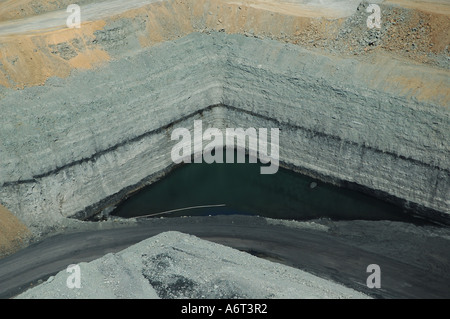 coal seam layers in open cut coal mine Stock Photo - Alamy